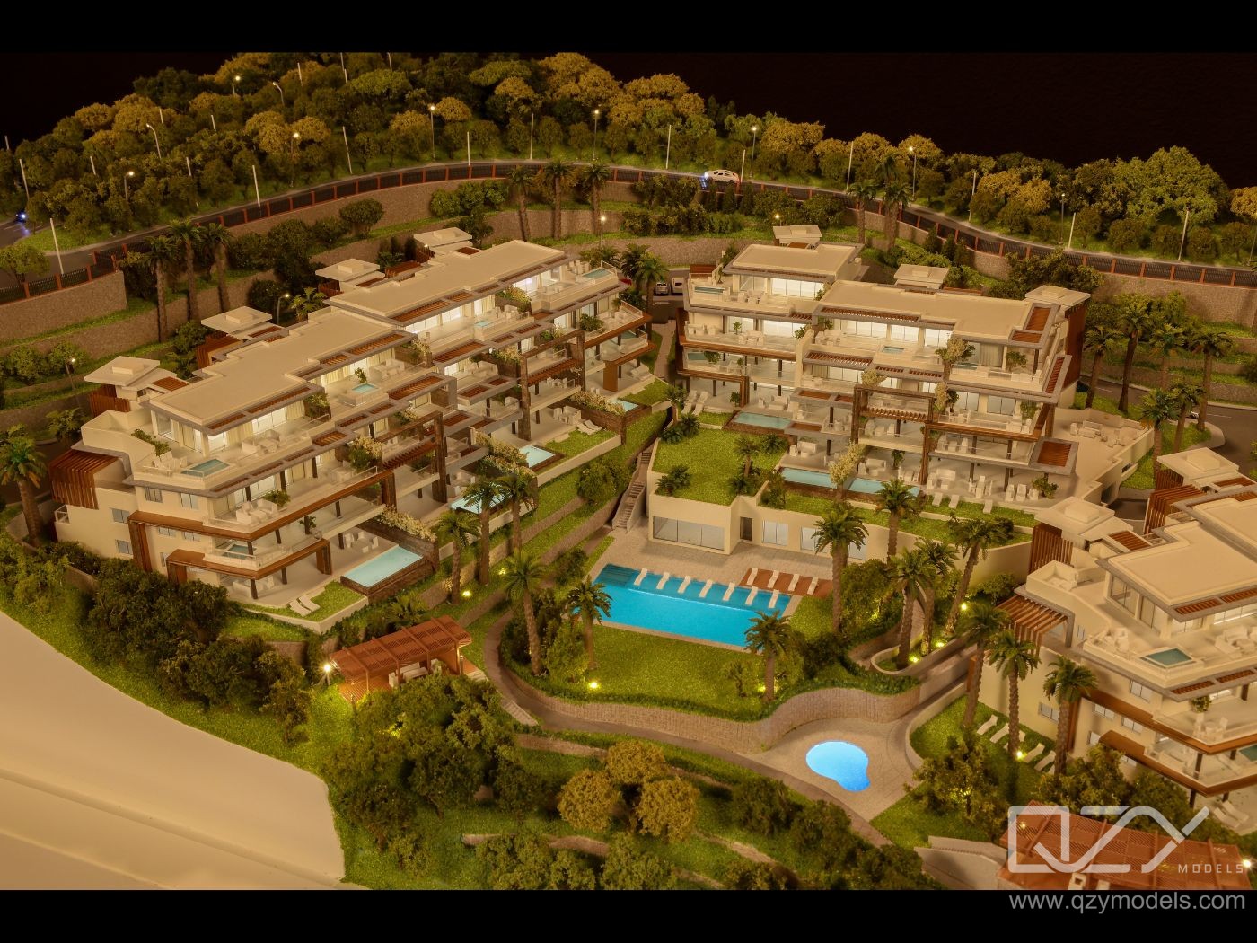 1:200 Spain Be Yond Townhouse Model | QZY Custom Model Maker