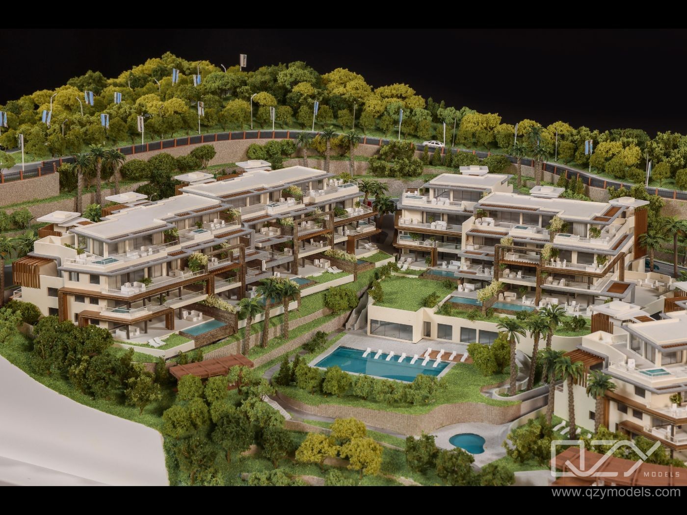 1:200 Spain Be Yond Townhouse Model | QZY Custom Model Maker